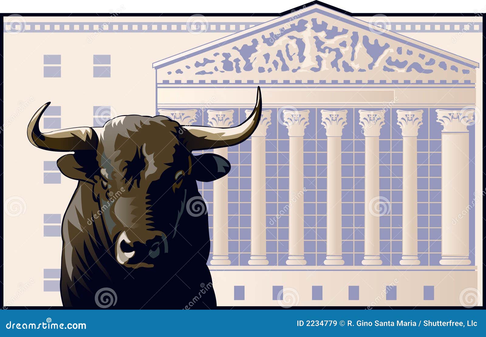 Bull Market stock vector. Illustration of america, nyse - 2234779