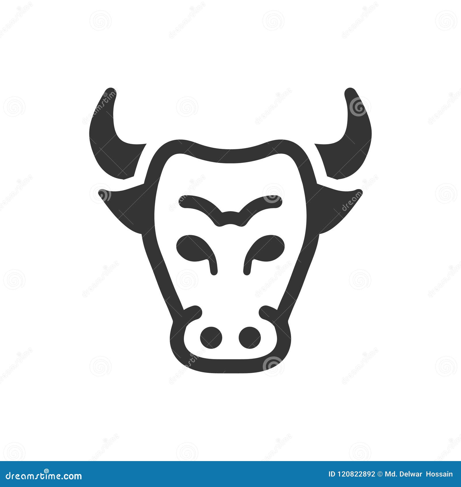 Bull Market Icon stock vector. Illustration of market - 120822892