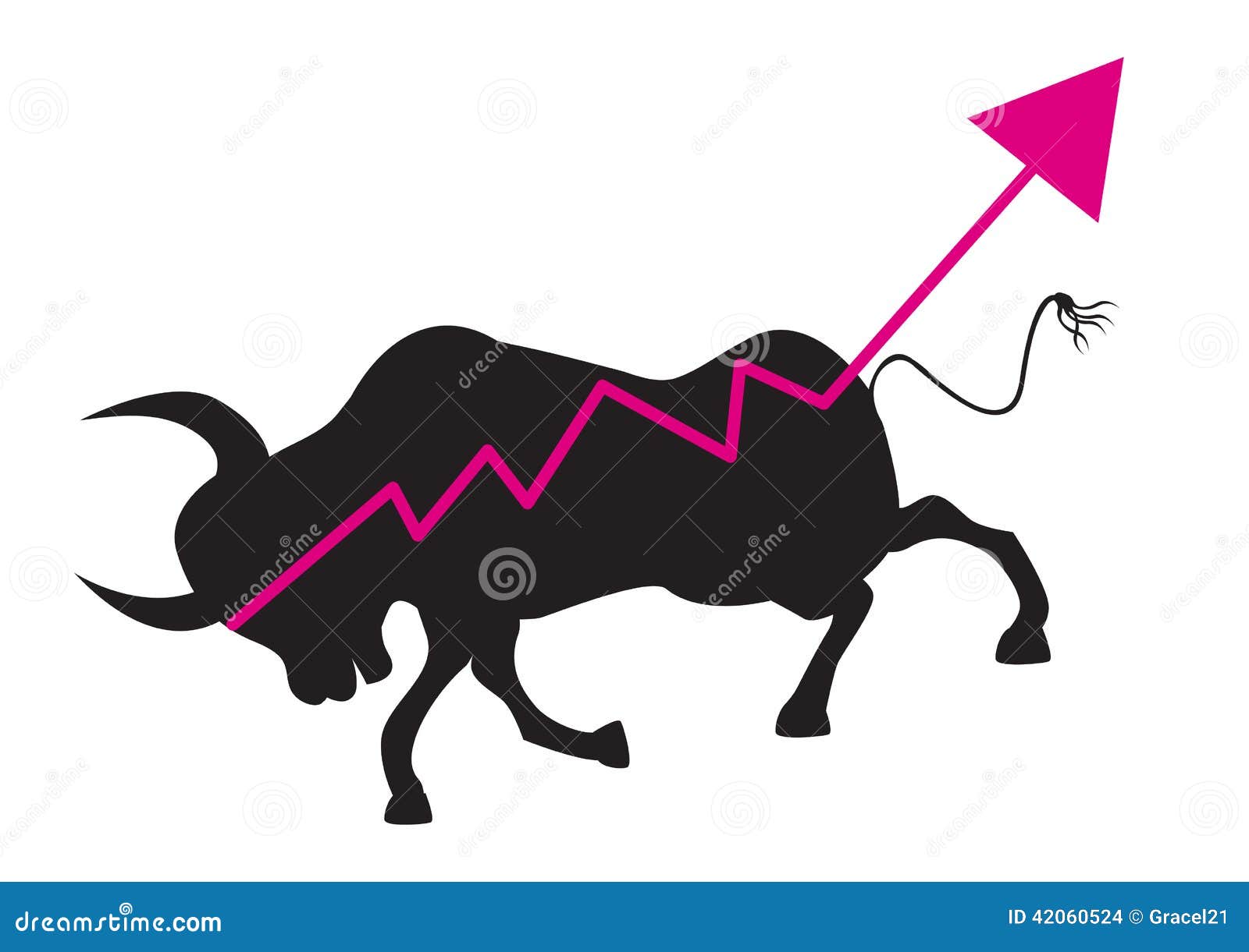 Bull Market stock vector. Illustration of price, money - 42060524