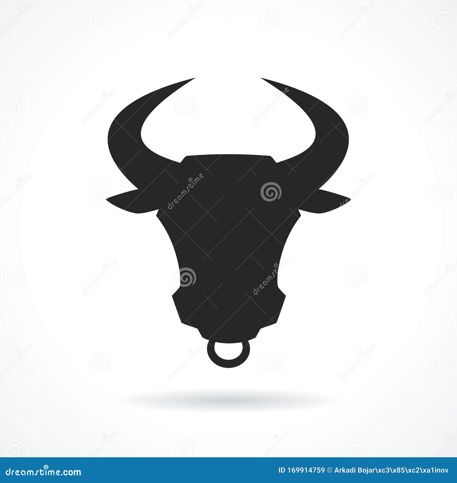 Bull mascot vector icon stock vector. Illustration of head - 169914759