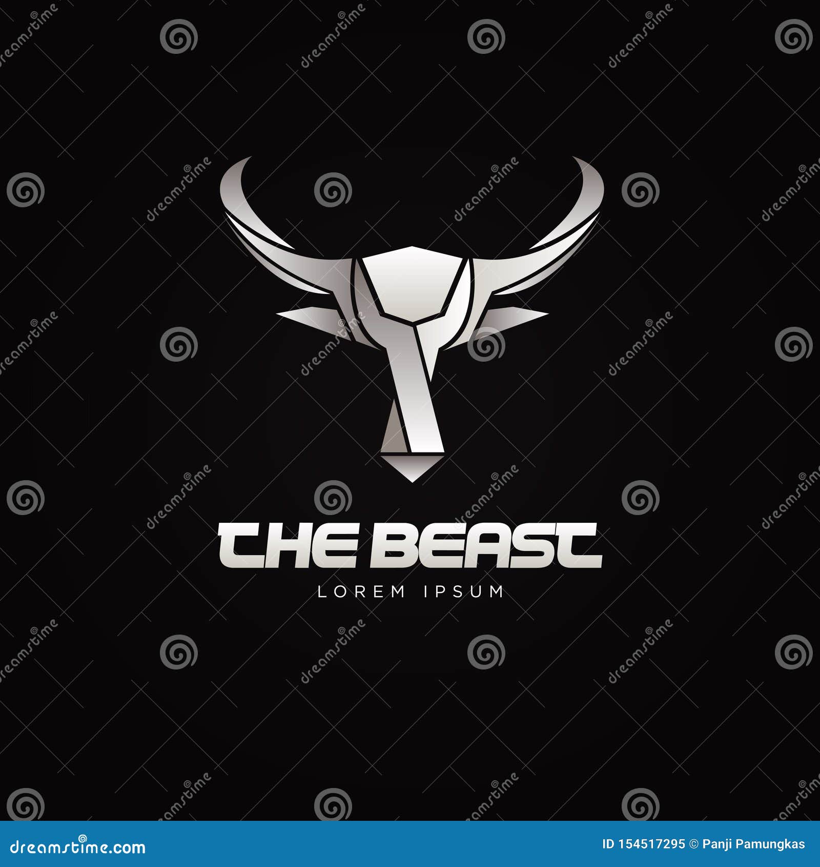 Bull Metal Logo Symbol Icon Stock Illustration - Illustration of power ...