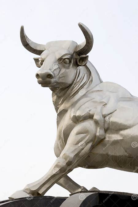 Bull outside stock image. Image of tradition, city, barcelona - 13889603