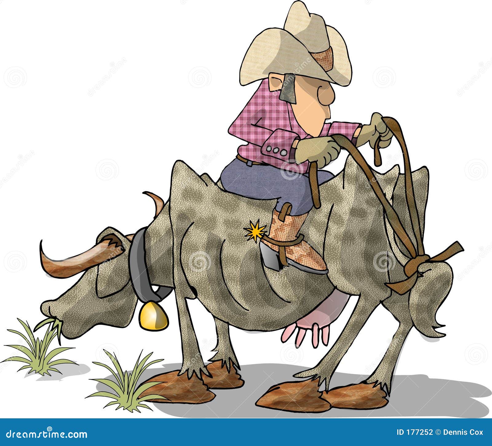 Bull Rider stock illustration. Illustration of spur, riding - 177252