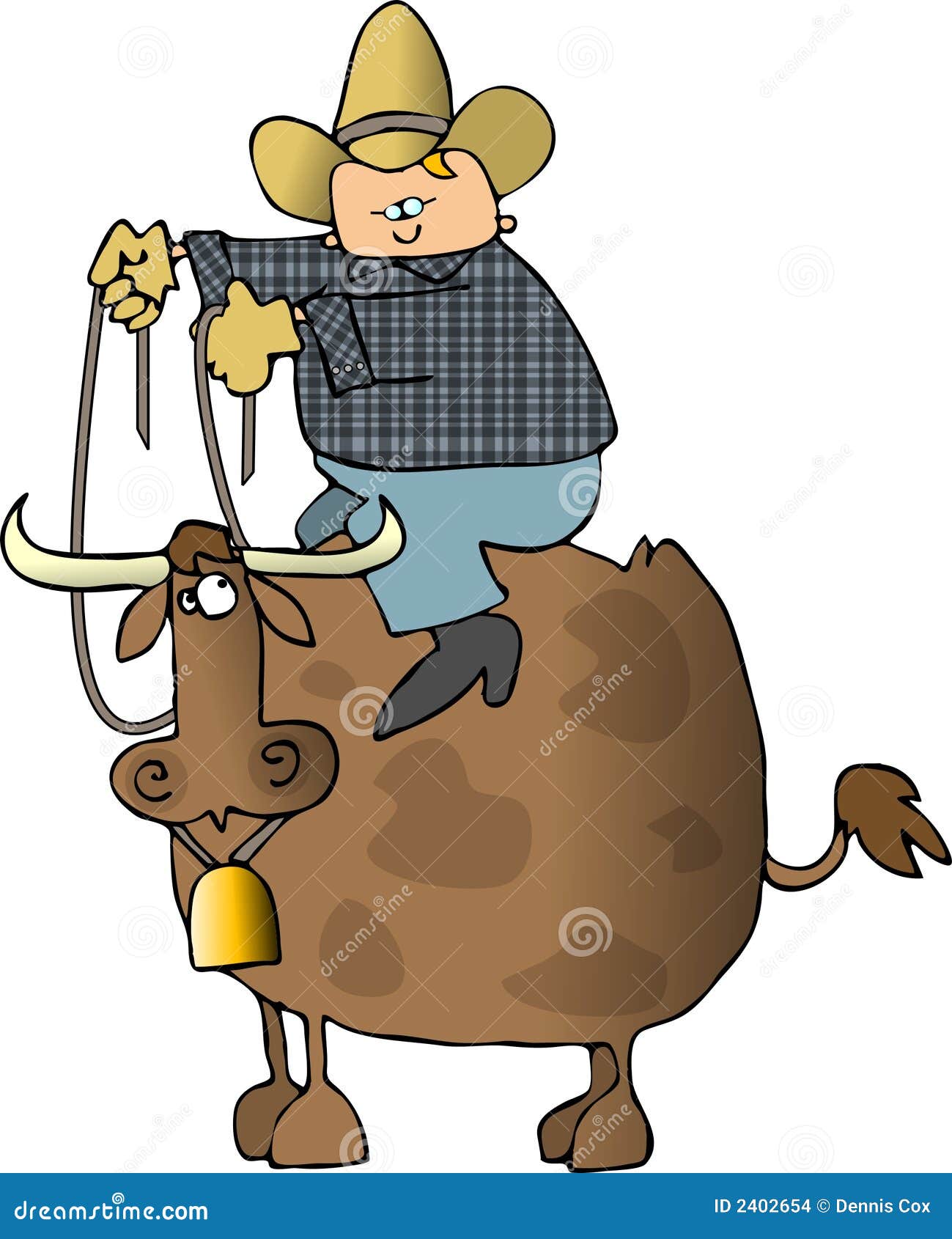Bull Rider stock illustration. Illustration of cowboy - 2402654