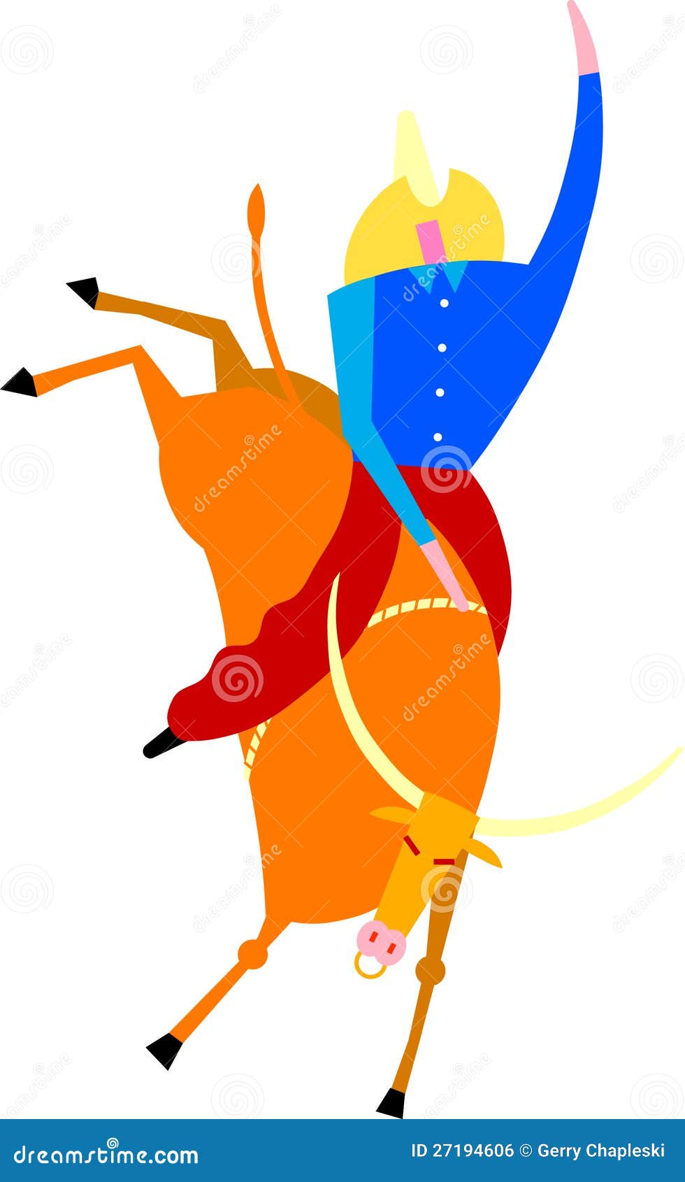 Bull rider stock vector. Illustration of bull, western - 27194606