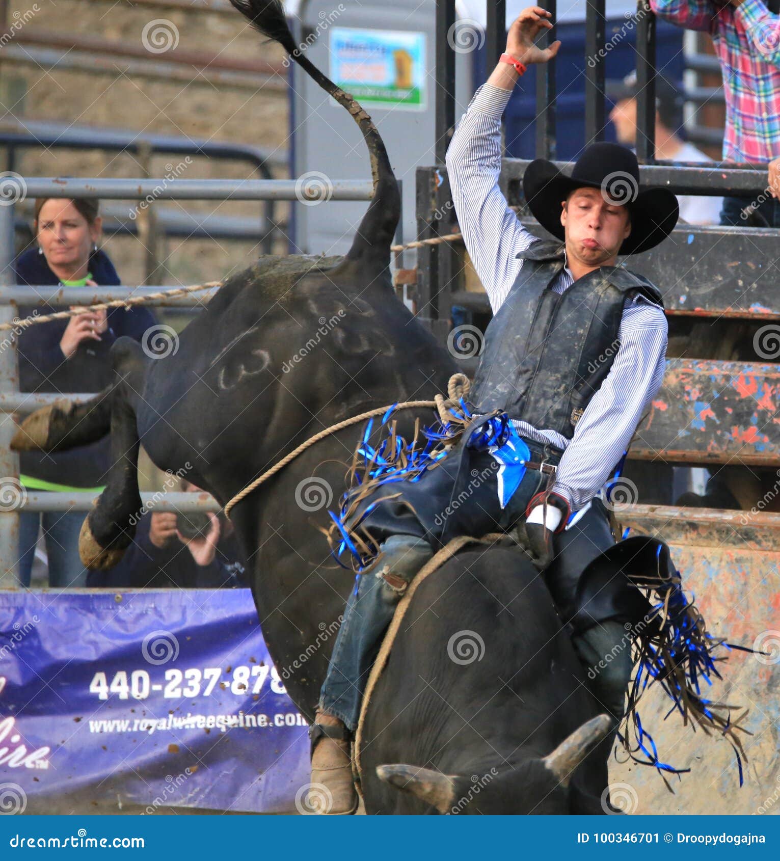 Bull Rider getting thrown editorial photo. Image of helmet - 100346701
