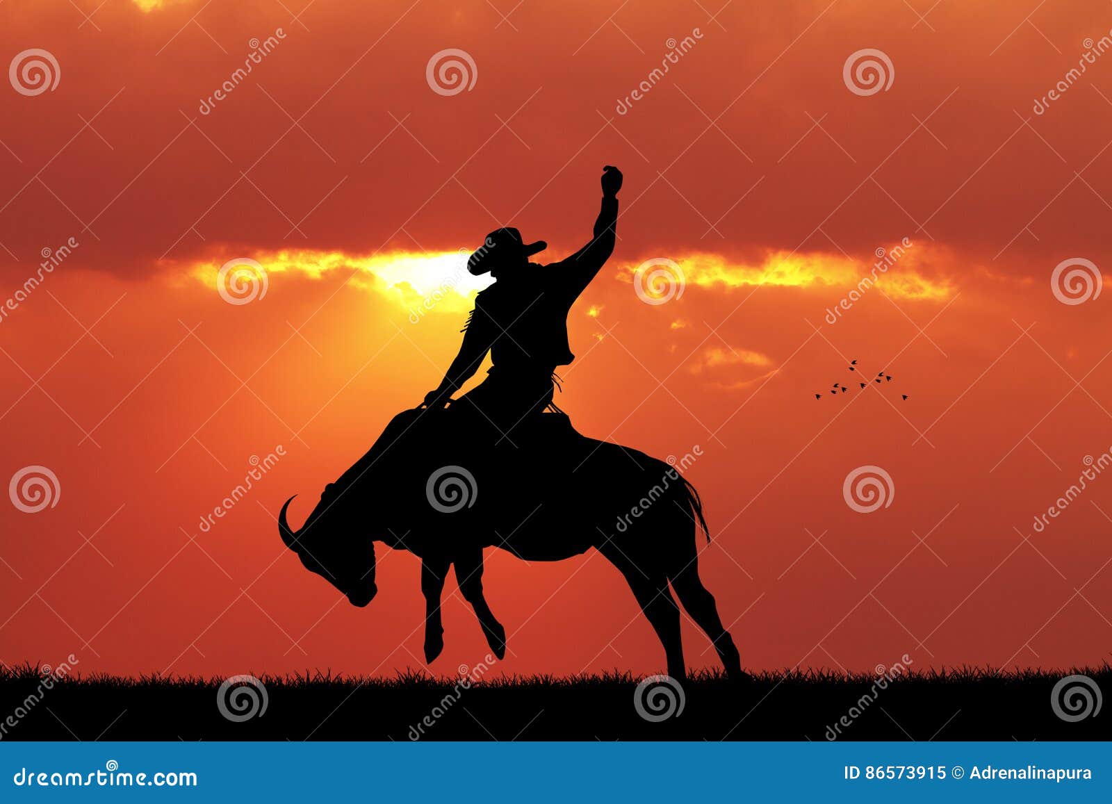 Bull At Sunset. 3d Stock Photography | CartoonDealer.com #141540596