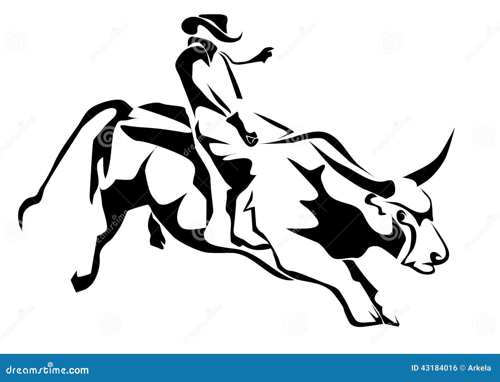 Bull Rider Silhouette