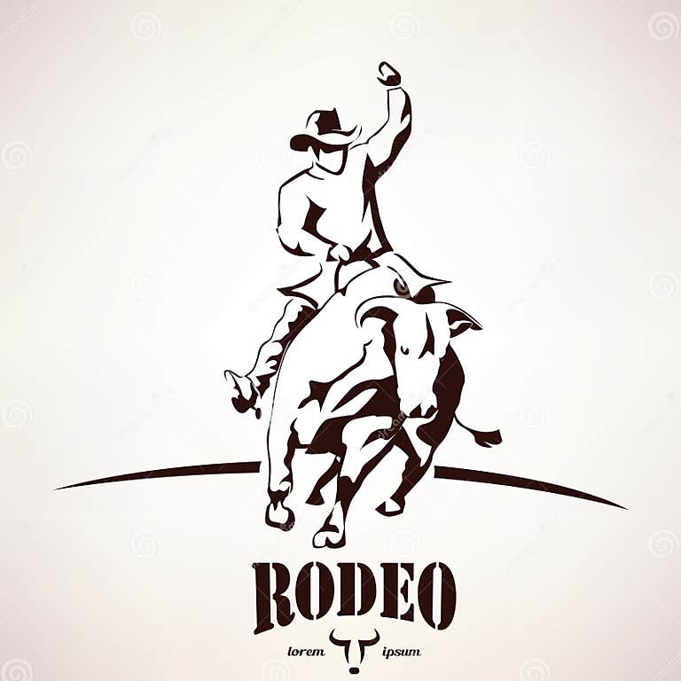 Bull rodeo symbol stock vector. Illustration of bullfight - 76612014