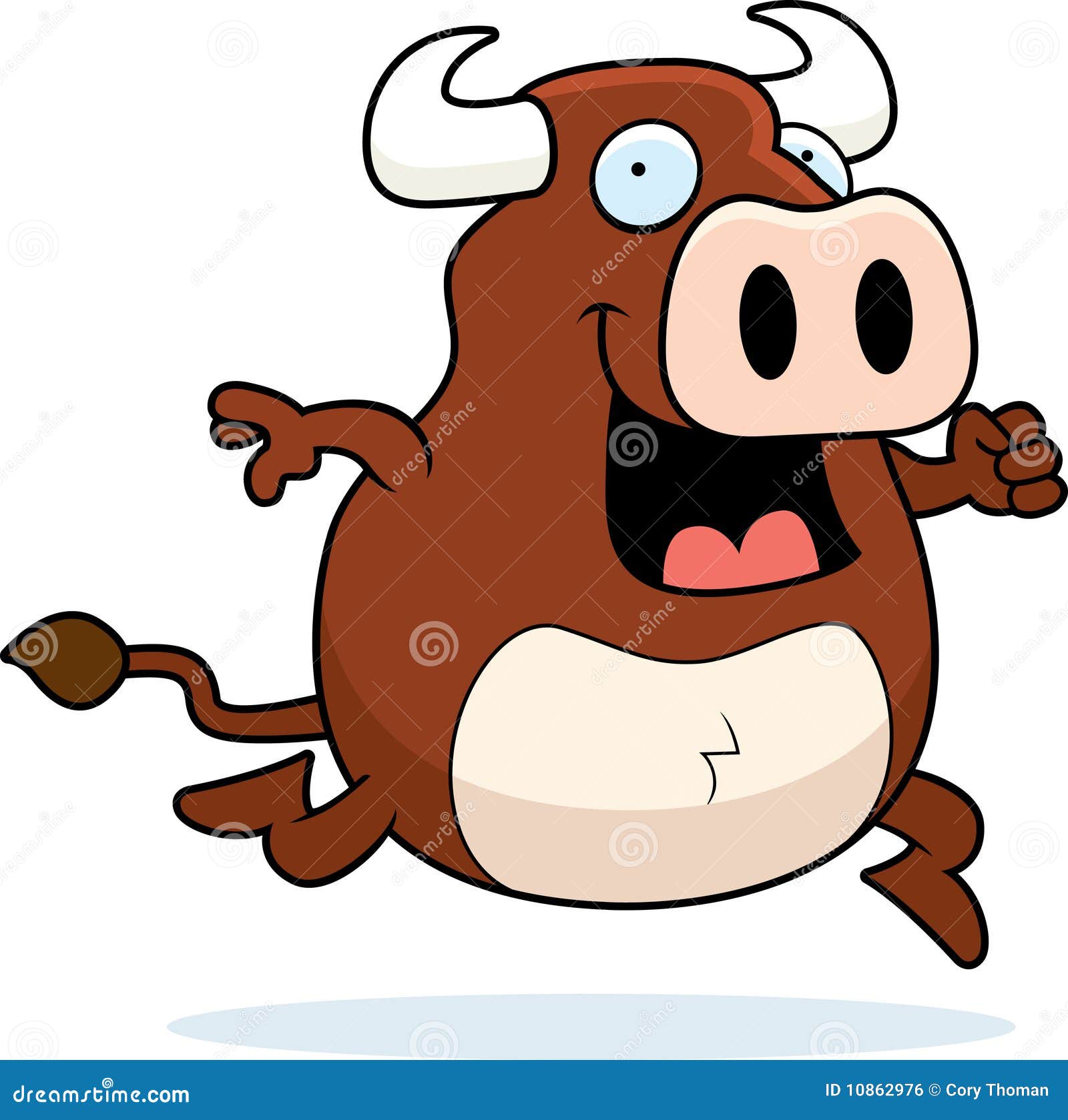 Bull Running stock vector. Illustration of running, animal - 10862976