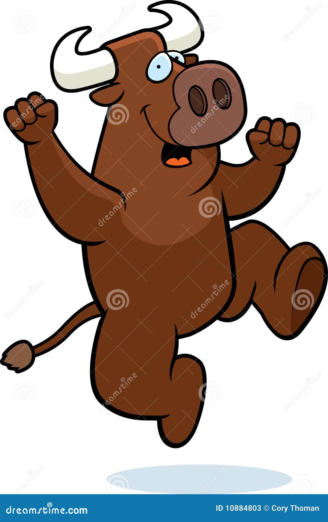 Bull Running stock vector. Illustration of smiling, livestock - 10884803