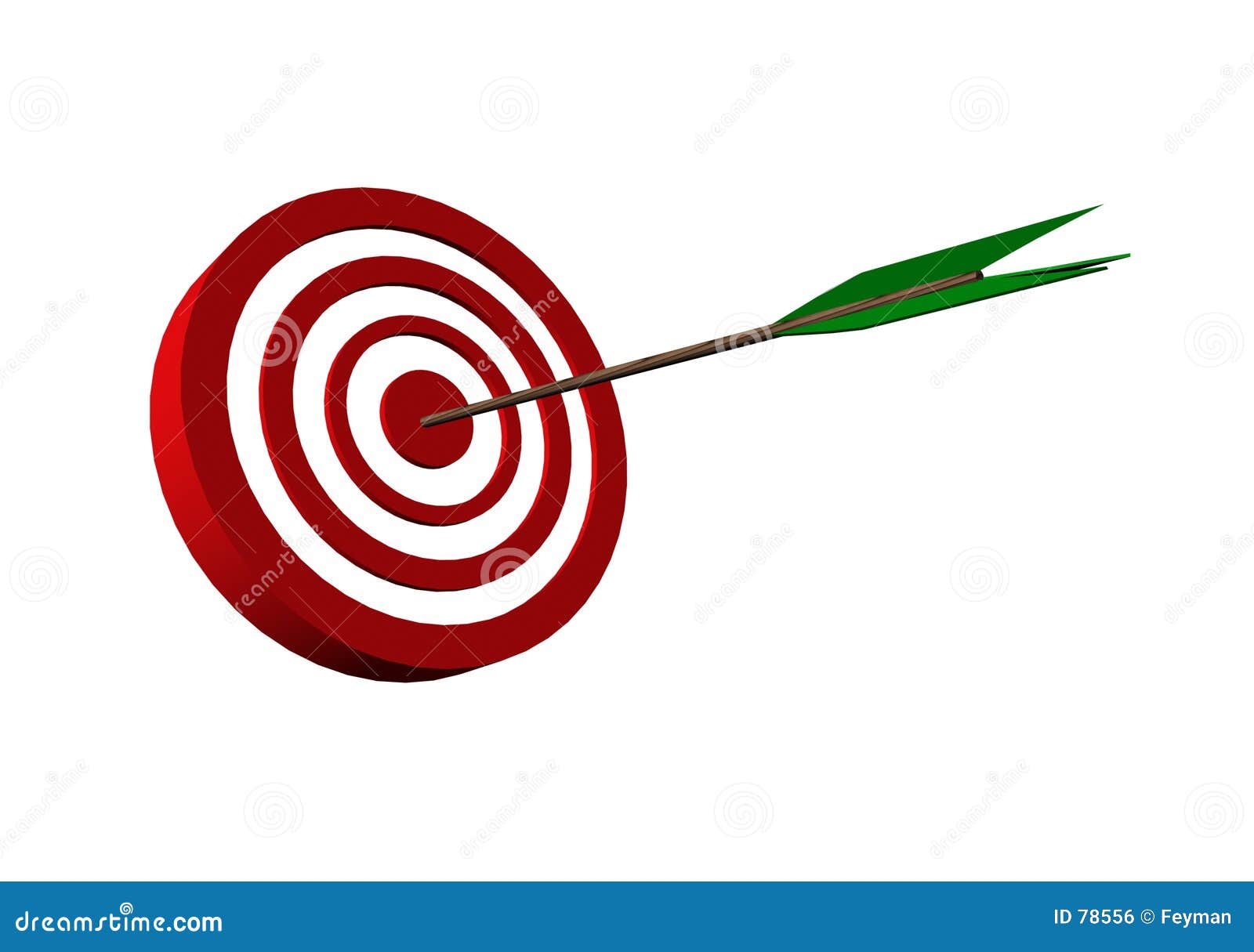Bull S Eye Target with Arrow Stock Illustration - Illustration of arrow ...