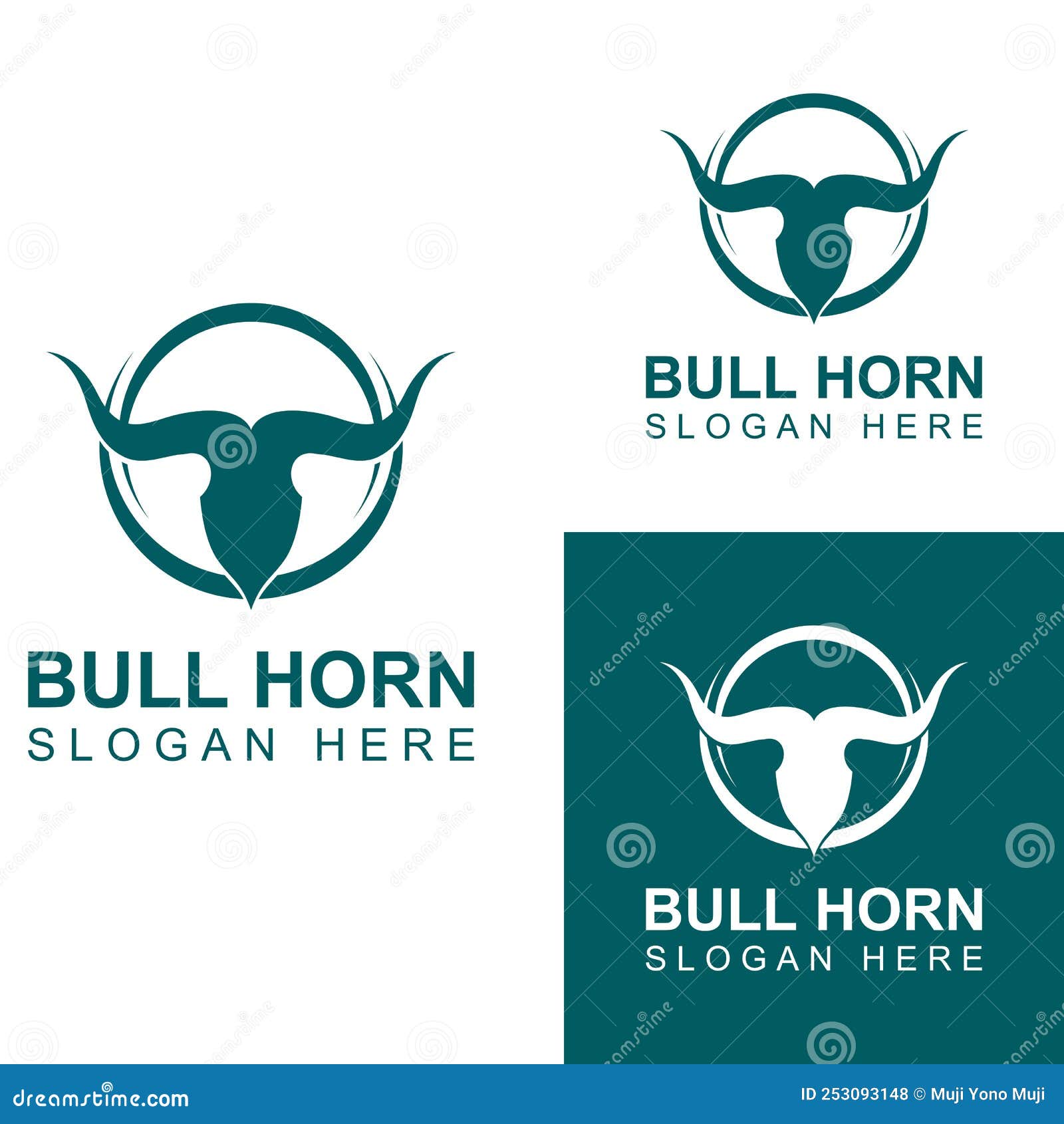 Bull S Head Horn Logo. Using a Vector Illustration Template Design ...