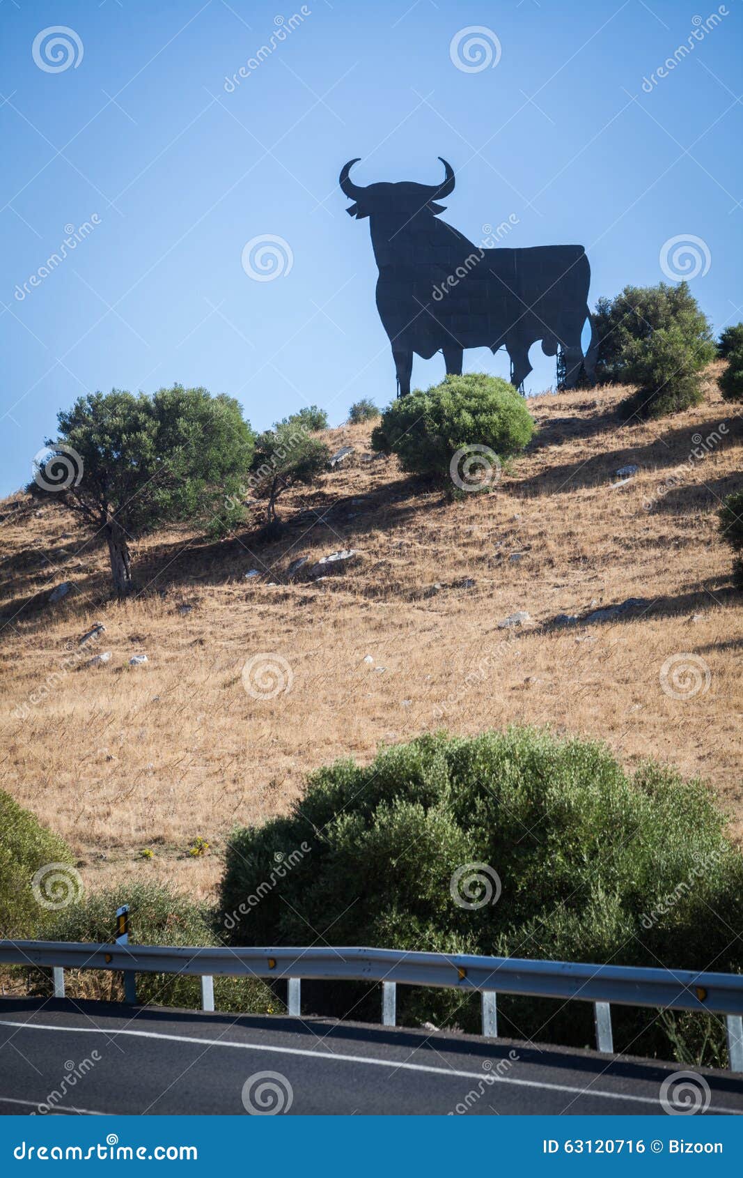 Bull-shaped Billboard in Spain Stock Photo - Image of tradition, south ...