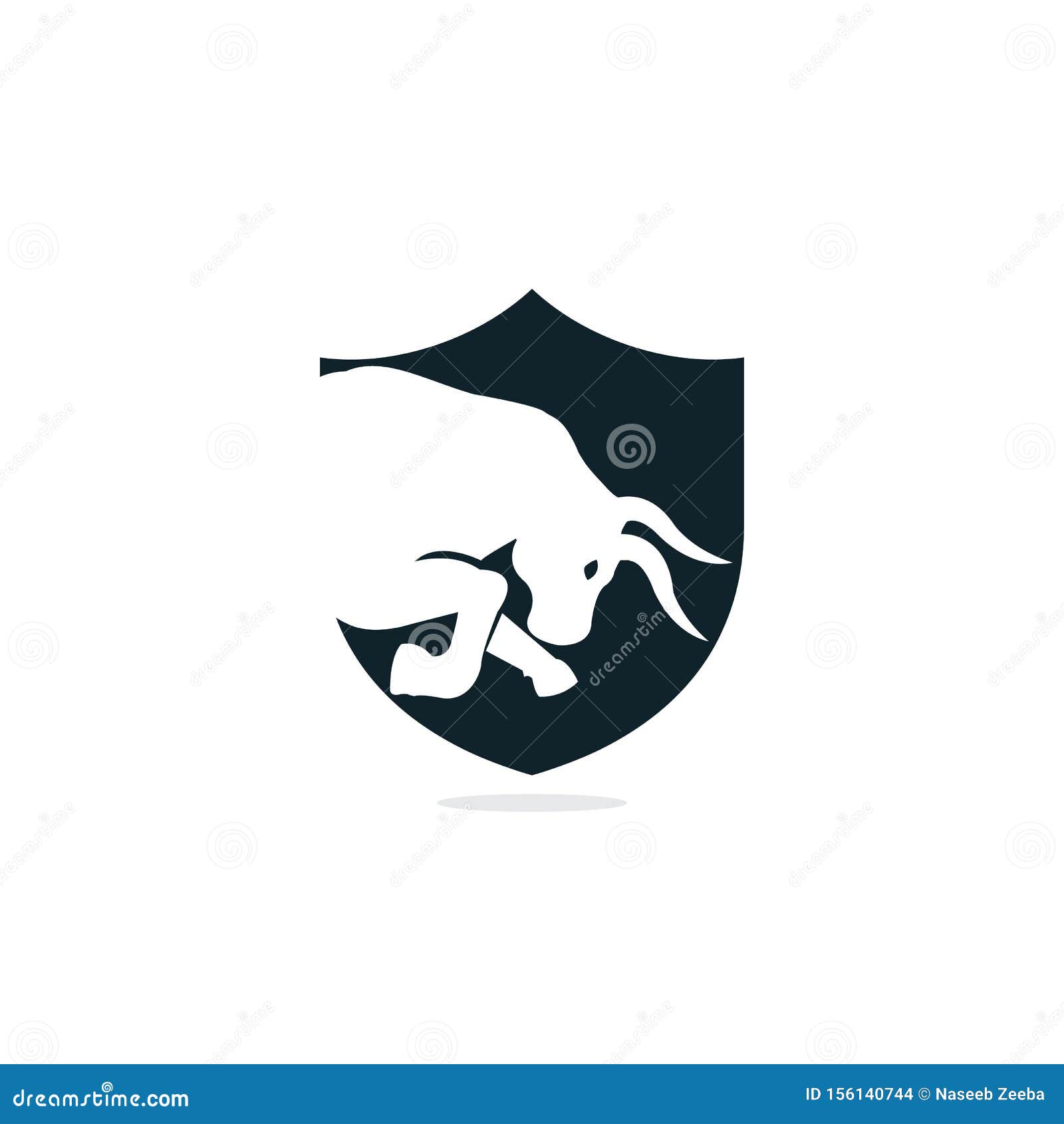 Bull Shield Vector Logo Design. Stock Vector - Illustration of logotype ...