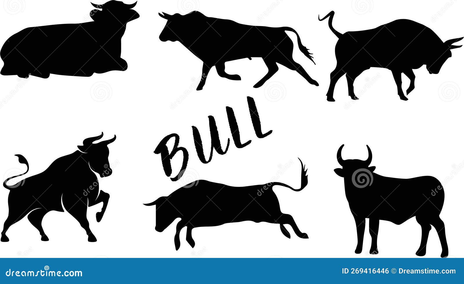 Bull Illustrations And Silhouettes. Vector Emblems, Labels And Badges ...