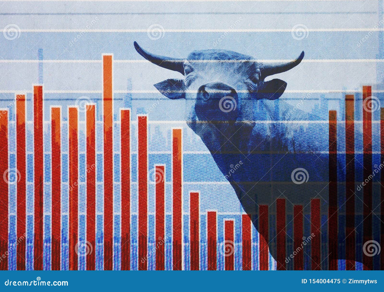 Bull stock market stock image. Image of economic, market - 154004475