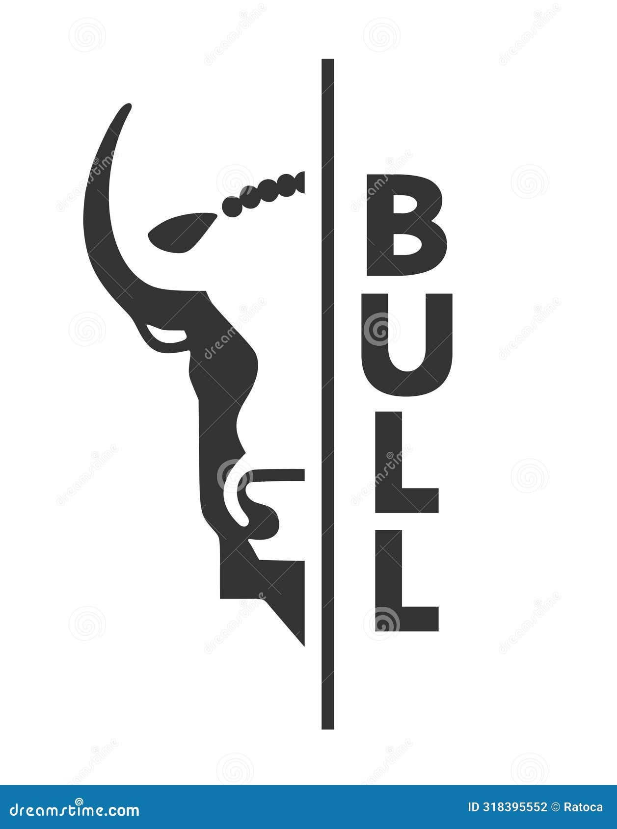 Bull symbol design stock vector. Illustration of element - 318395552