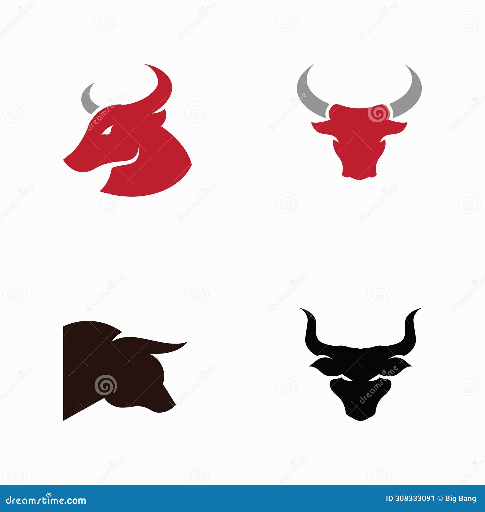 Bull Taurus Logo Icon, Template Vector Illustration Stock Vector ...