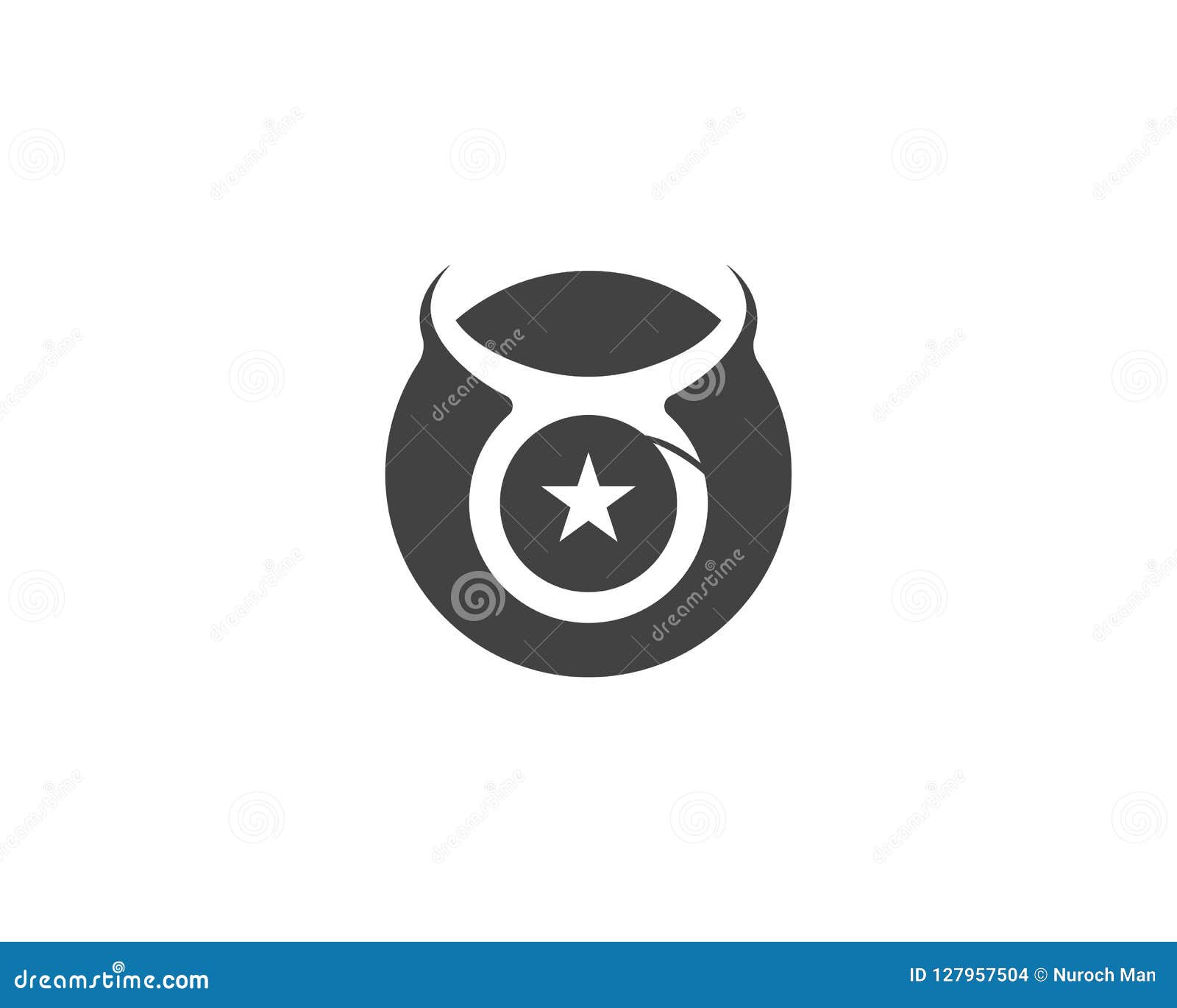 Bull Taurus Logo Template stock vector. Illustration of logo - 127957504