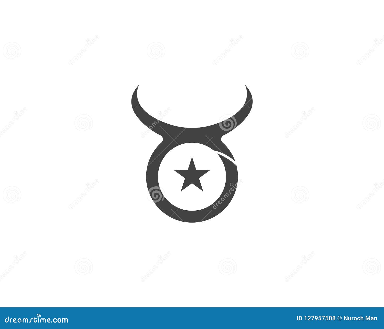 Bull Taurus Logo Template stock vector. Illustration of logo - 127957508