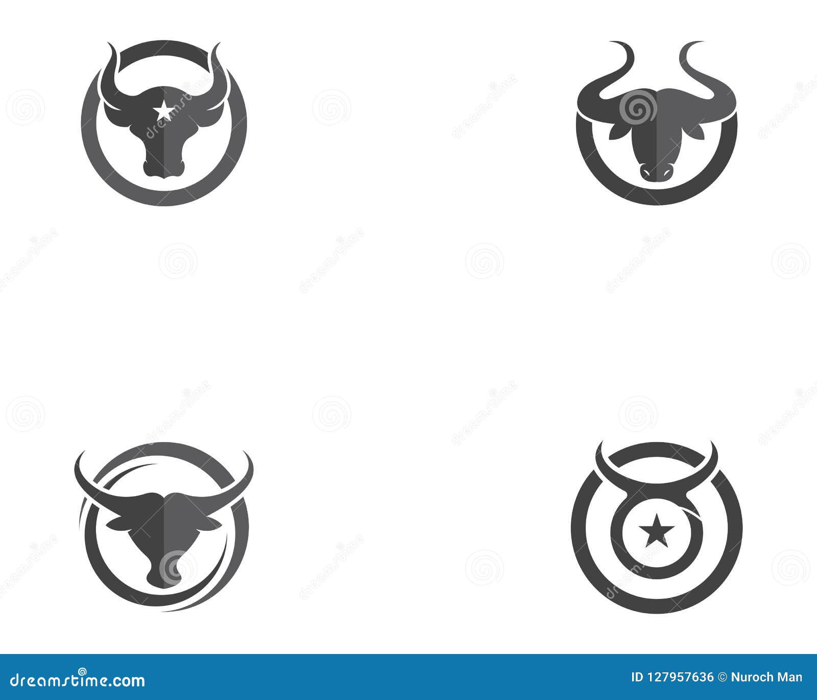 Bull Taurus Logo Template stock illustration. Illustration of logotype ...