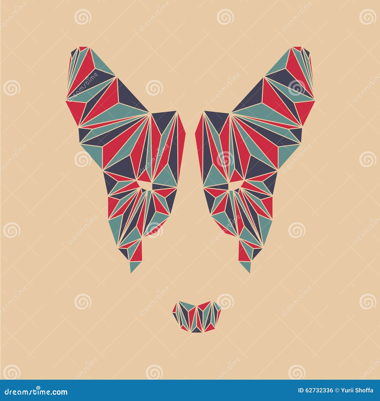 Bull Terrier Head. Polygon Dog Face Stock Illustration - Illustration ...
