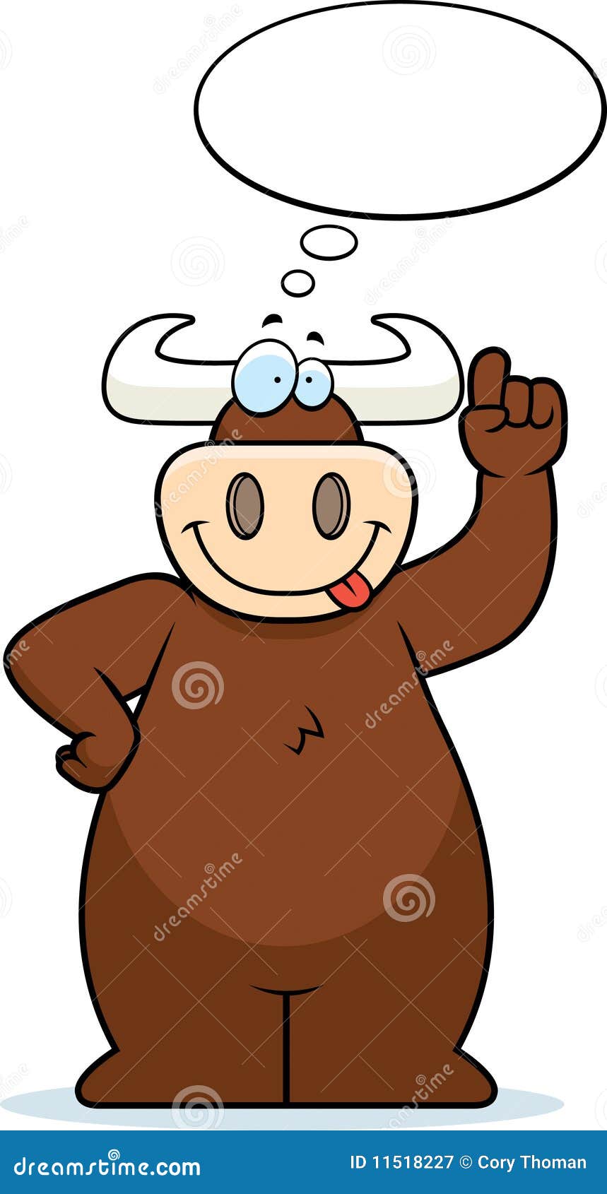 Bull Thinking stock vector. Illustration of bubble, thinking - 11518227