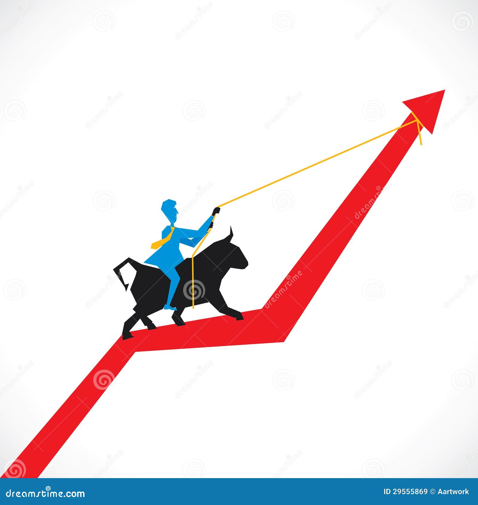 Bull Up the Market Graph Arrow Stock Vector - Illustration of diagram ...