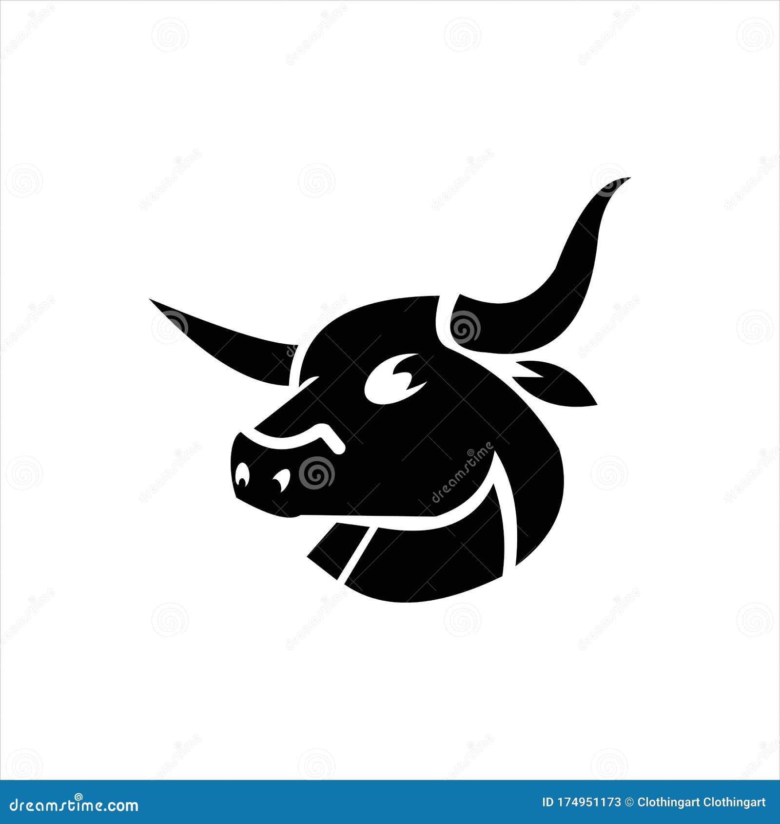 Bull Vector Logo Graphic Modern Abstract Stock Vector - Illustration of ...