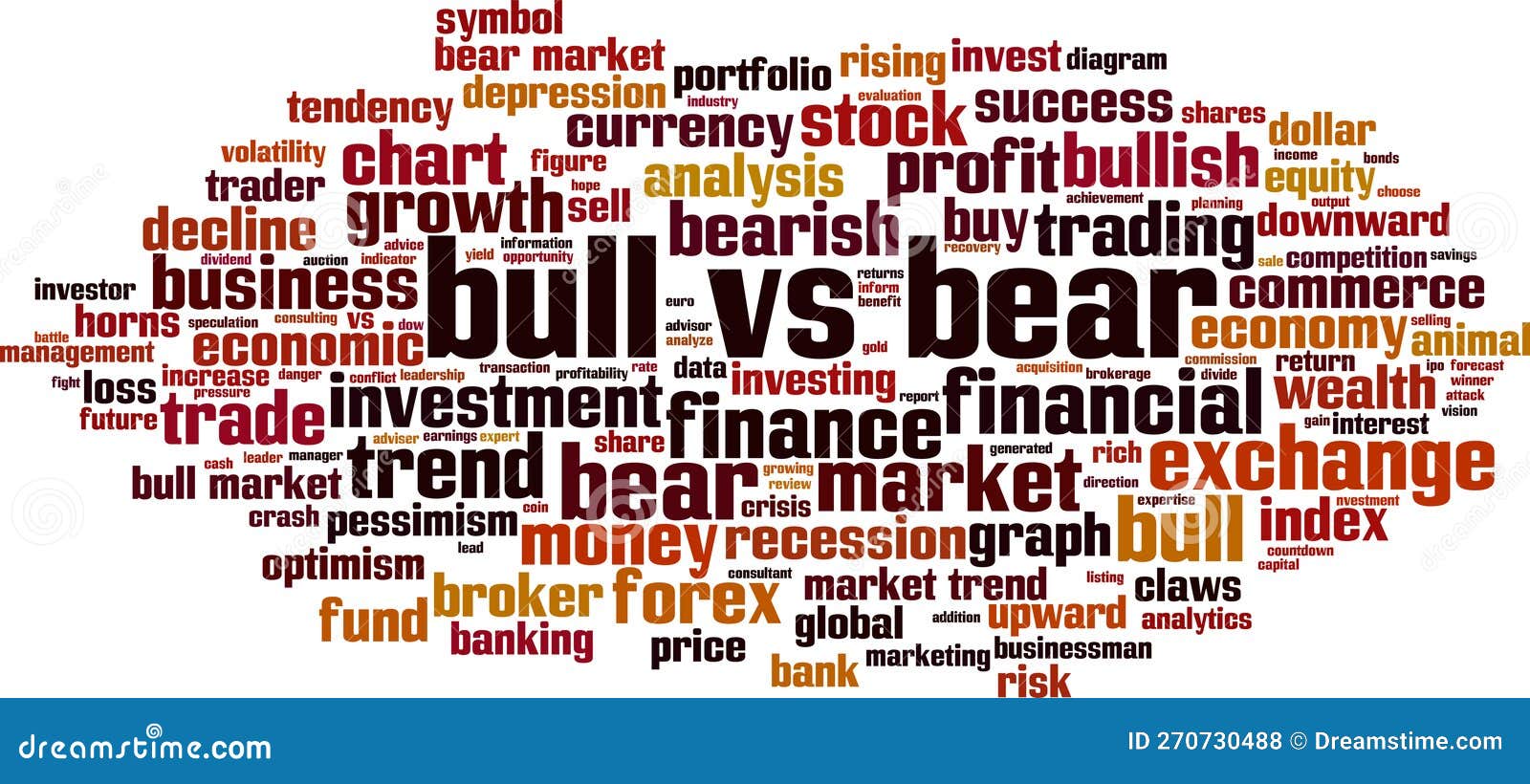 Bull vs bear word cloud stock vector. Illustration of bear - 270730488