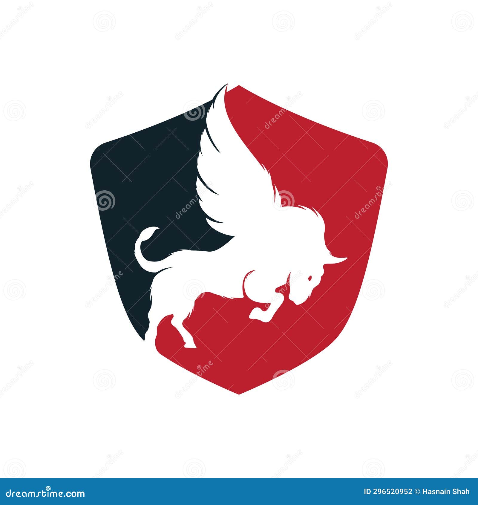 Flying Bull Icon Vector Illustration Stock Vector - Illustration of ...