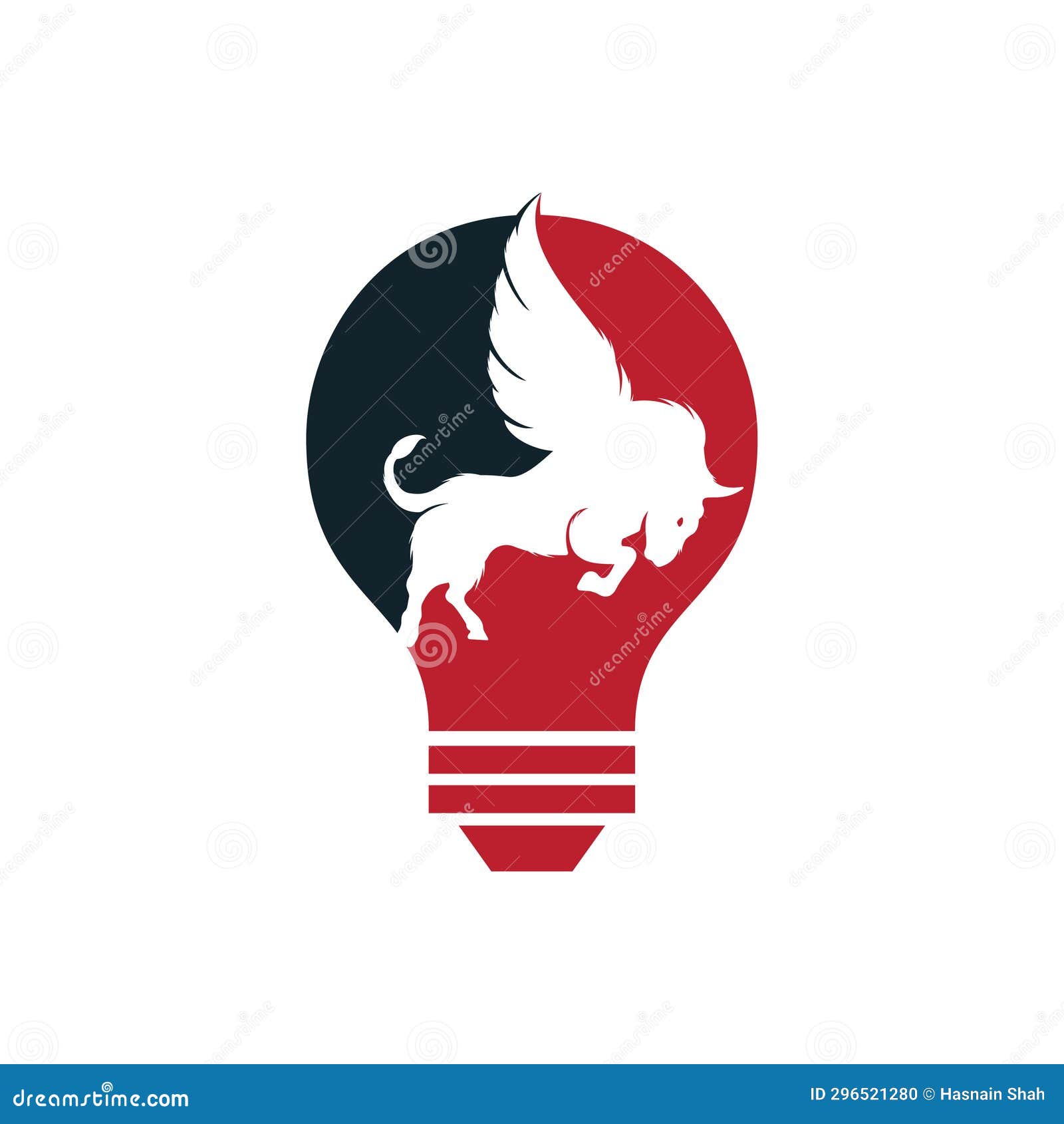 Flying Bull Icon Vector Illustration Stock Vector - Illustration of ...