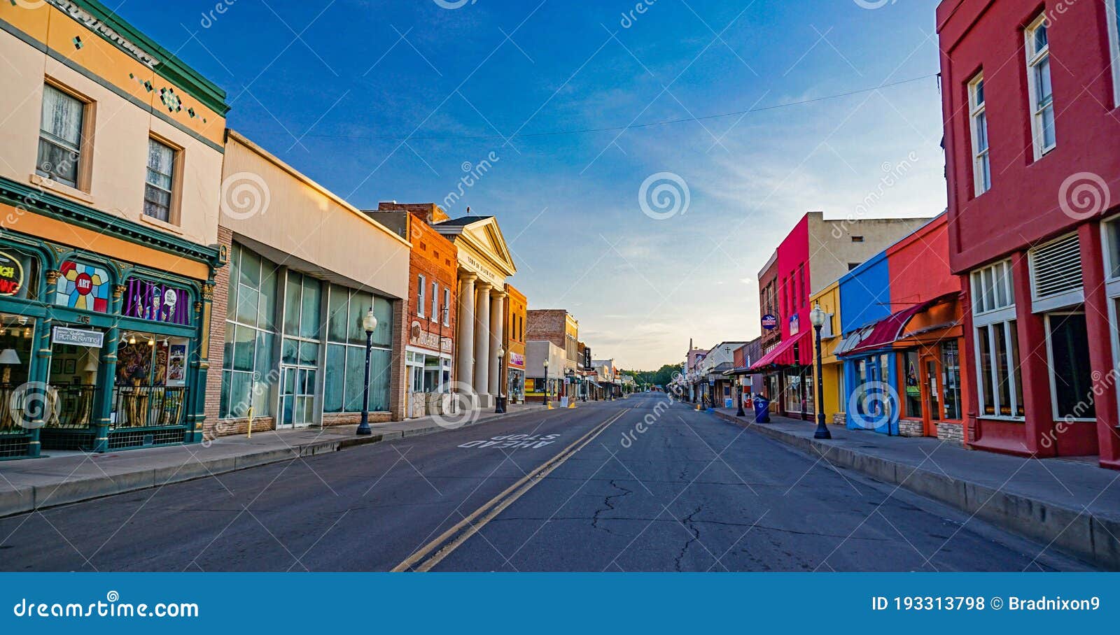 Bullard Street in Downtown Silver City, New Mexico, Looking North Early ... Bullard Street in Downtown Silver City, New Mexico, Looking North Early ...