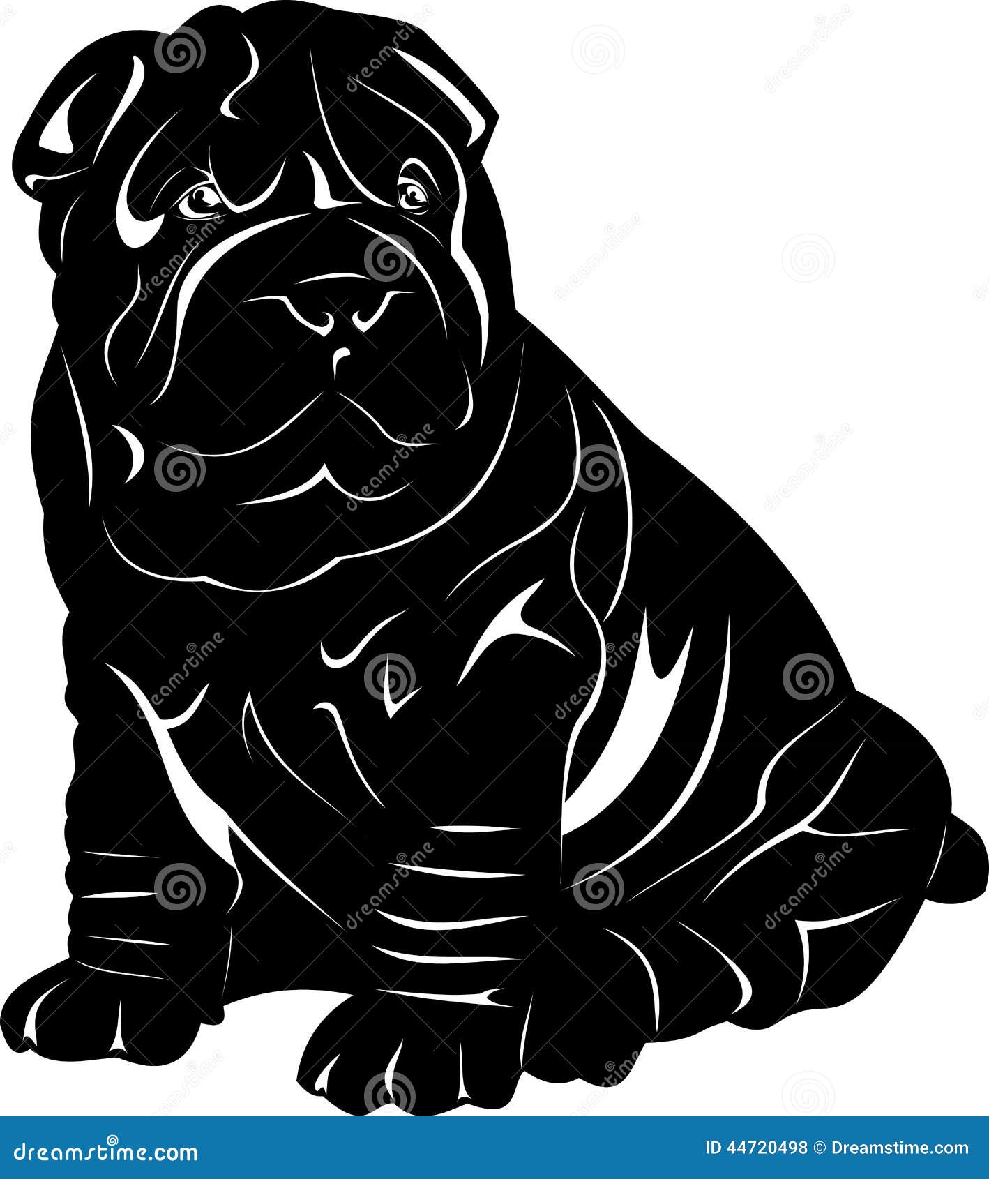 Bulldog ilustración del vector. Ilustración de vector - 44720498