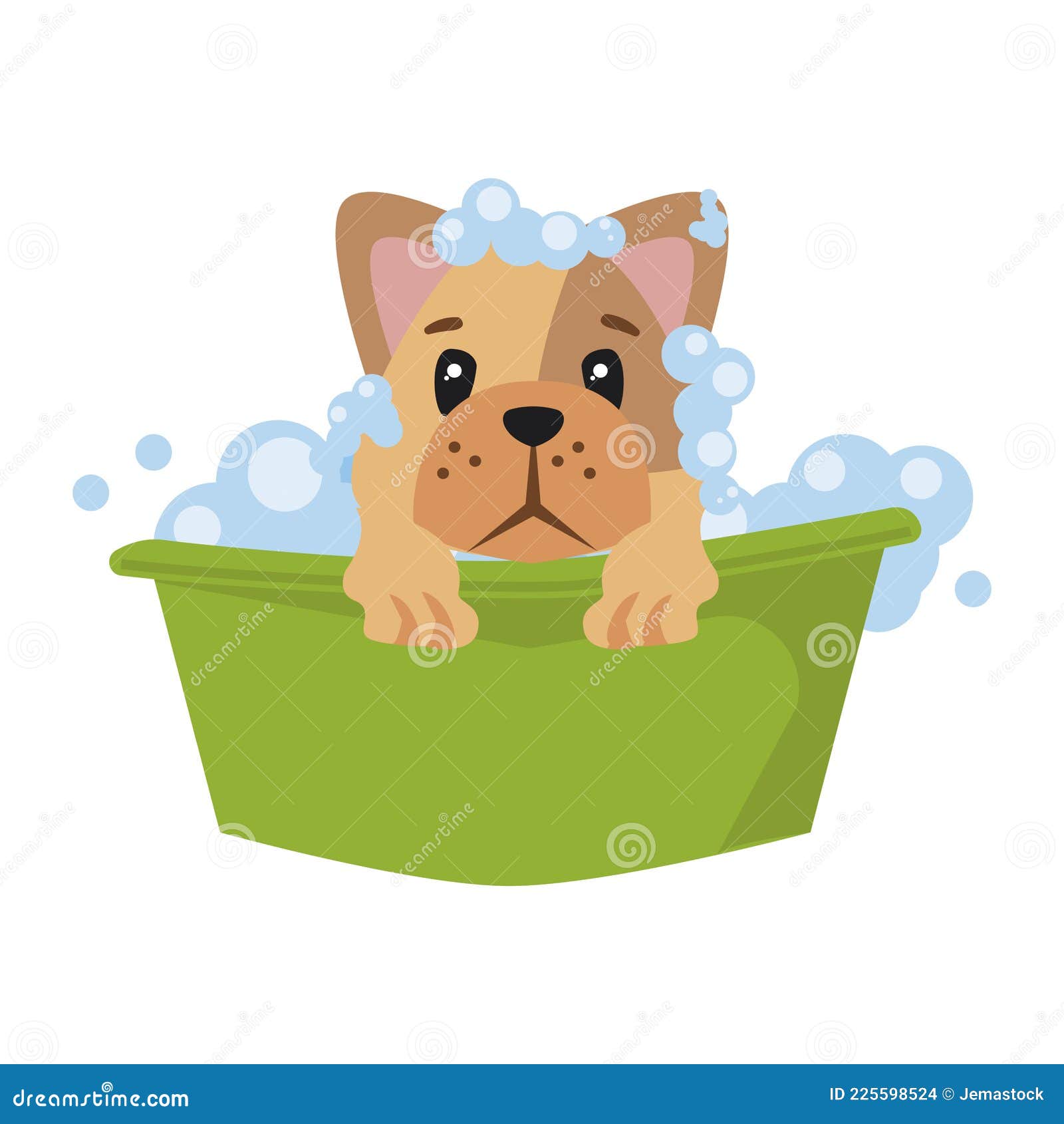 Dog Cartoon Bathing Vector Illustration | CartoonDealer.com #33236802