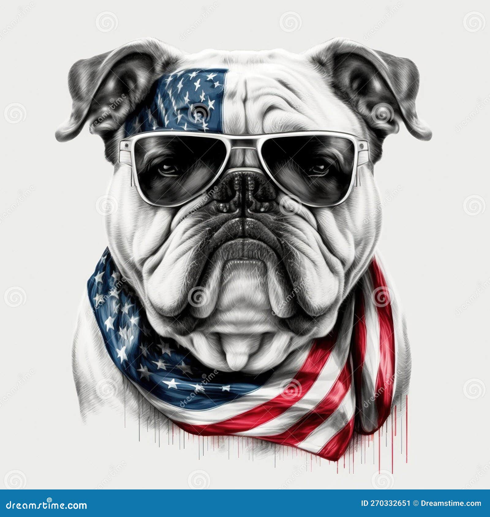 Bulldog Dog Wearing Sunglasses, American Flag 4th of July Theme ... Bulldog Dog Wearing Sunglasses, American Flag 4th of July Theme ...