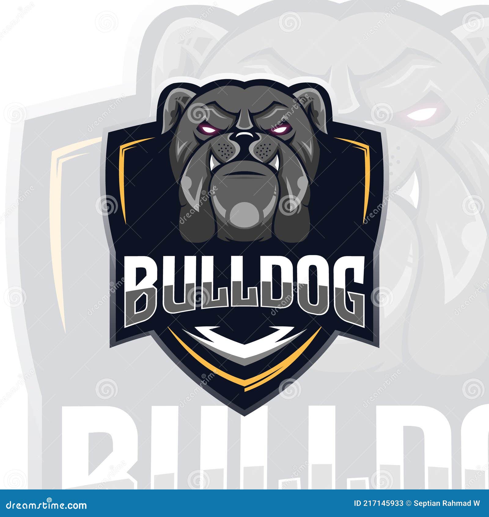 Bulldog Logo Mascot Vector Illustration for Teammate Stock Vector ...