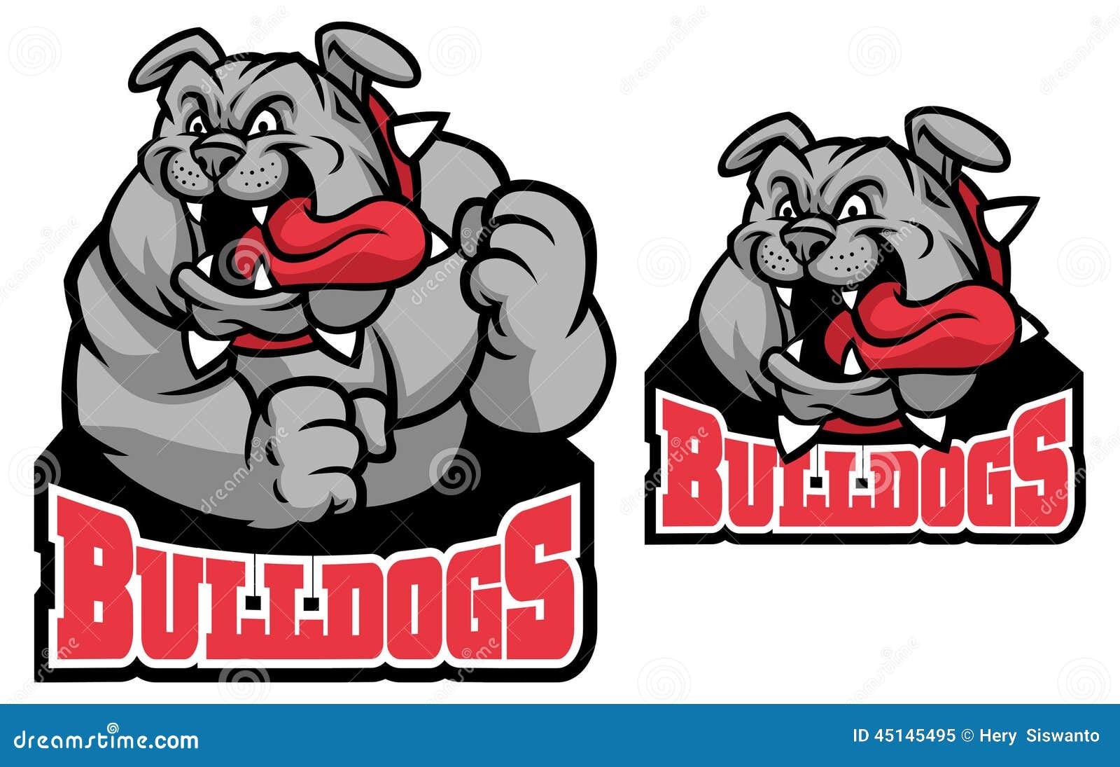 Bulldog mascot stock vector. Illustration of barking - 45145495