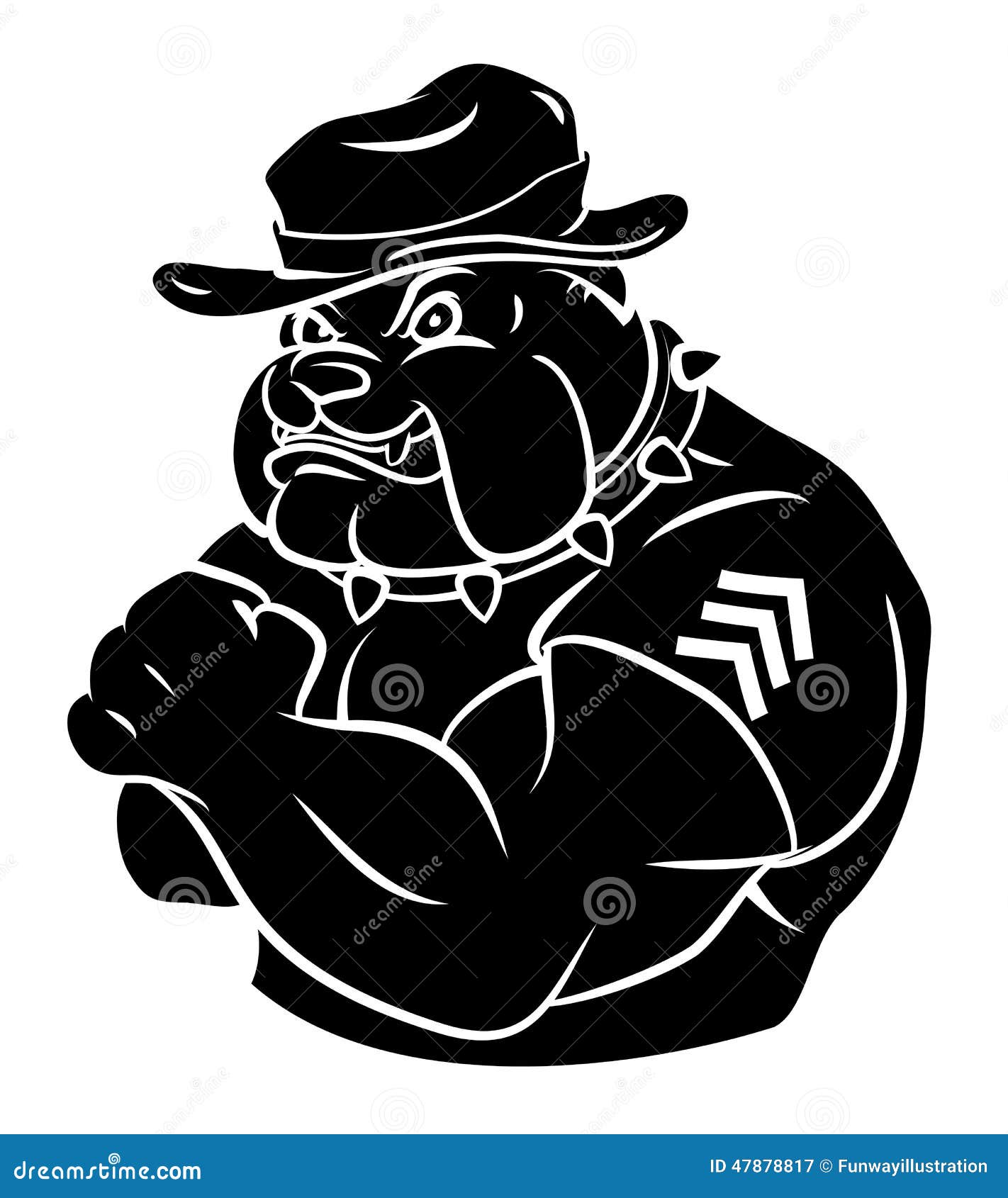 Bulldog security stock vector. Illustration of graphic - 47878817