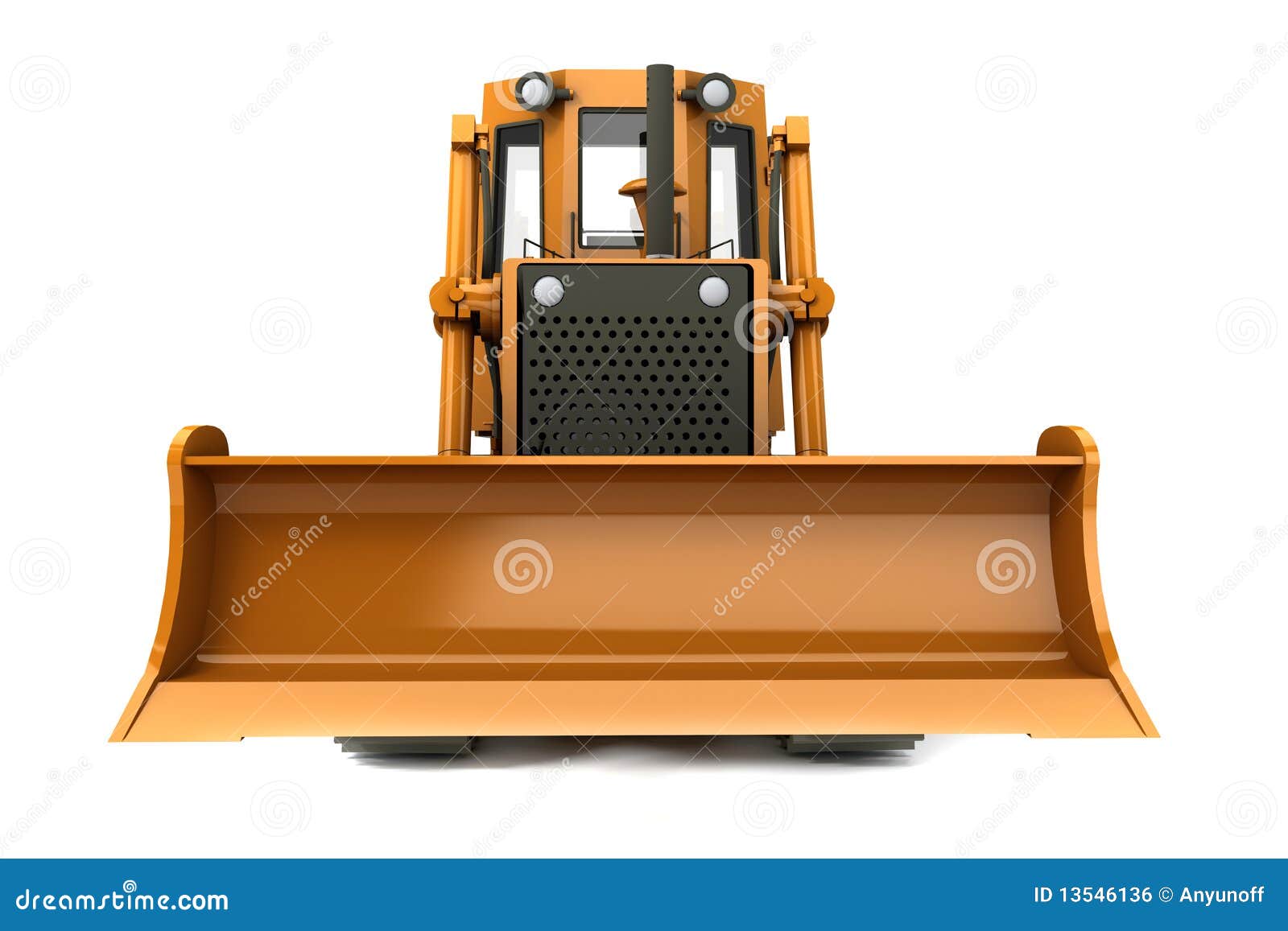 Bulldozer stock illustration. Illustration of mobile - 13546136
