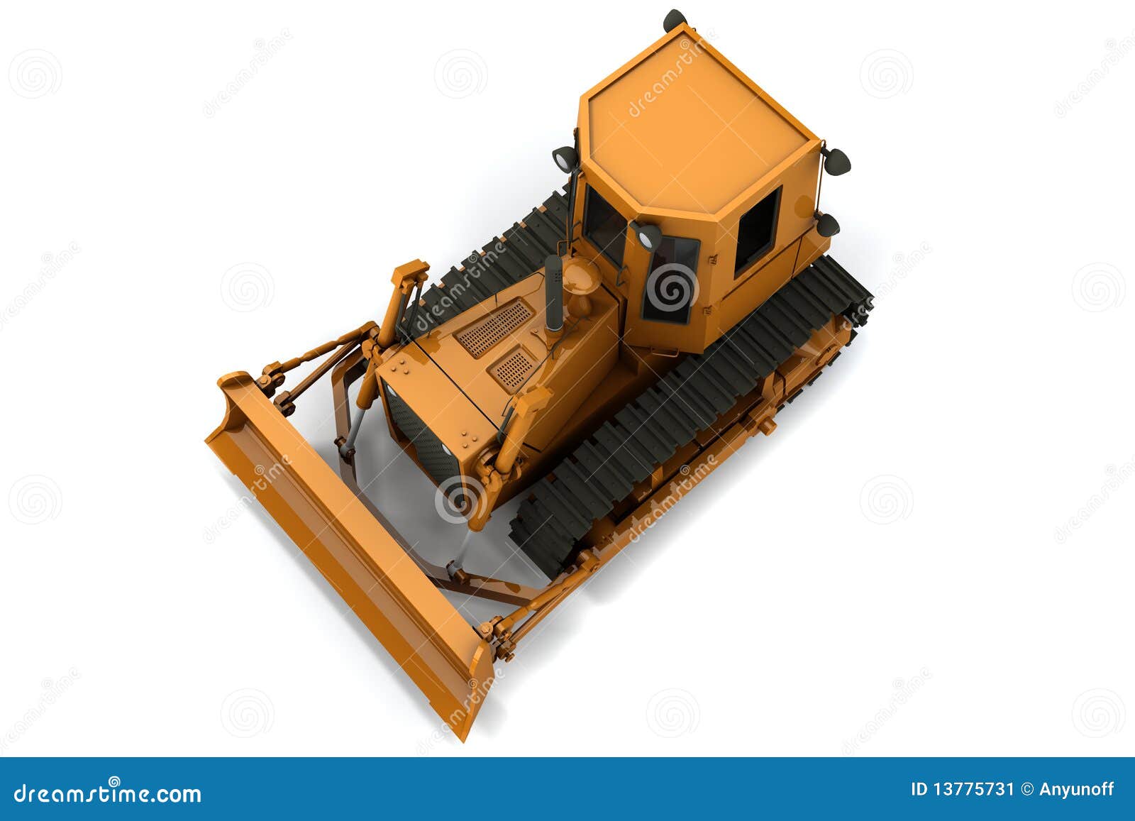 Bulldozer stock illustration. Illustration of mining - 13775731