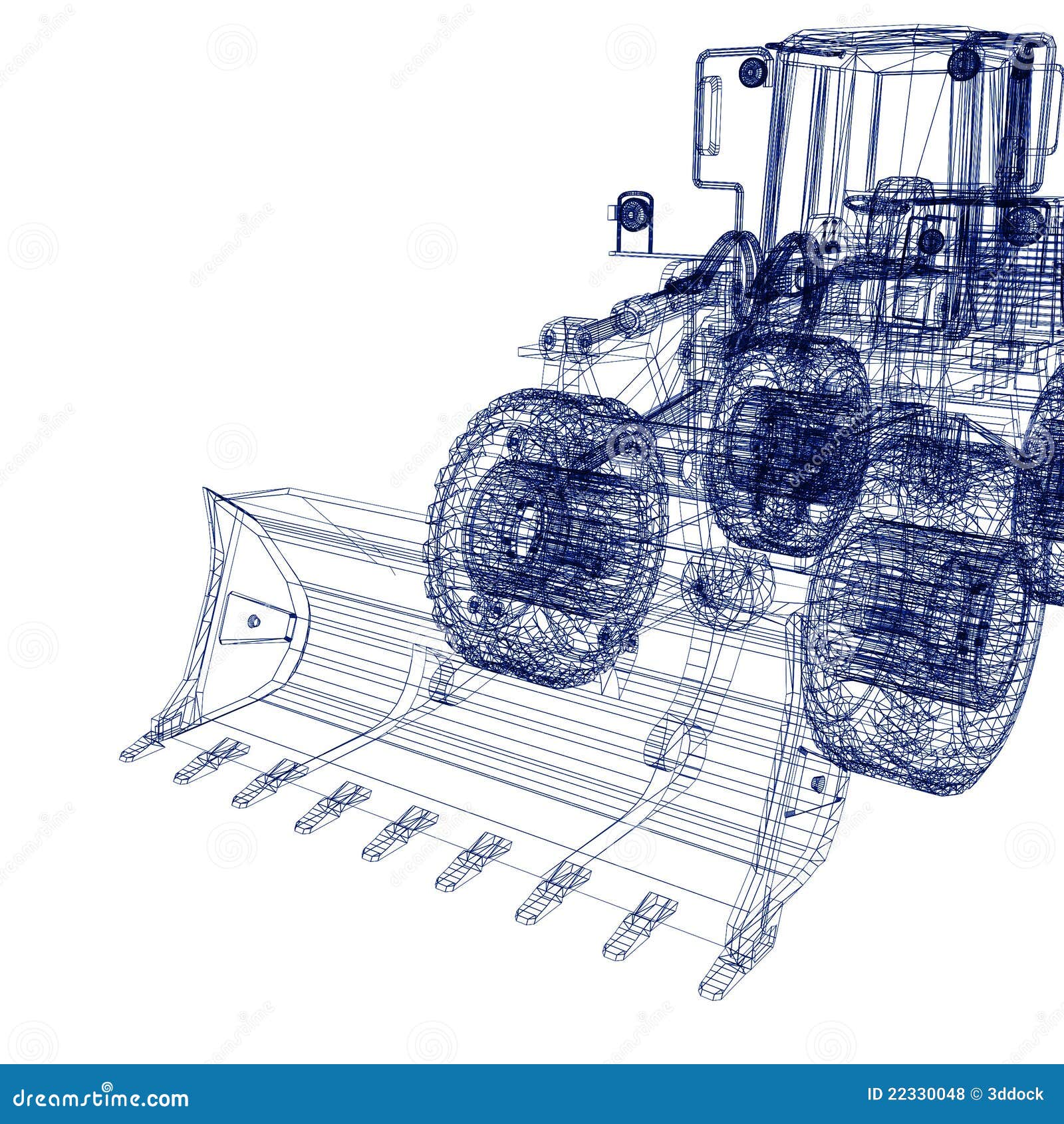 Bulldozer stock illustration. Illustration of earthmover - 22330048