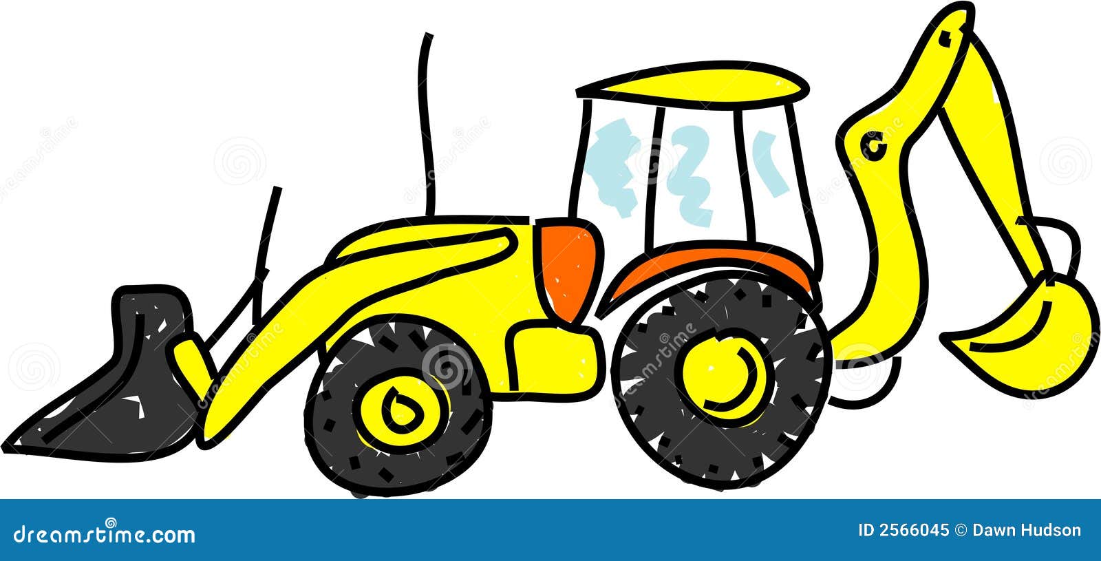 Bulldozer stock illustration. Illustration of heavy, machinery - 2566045