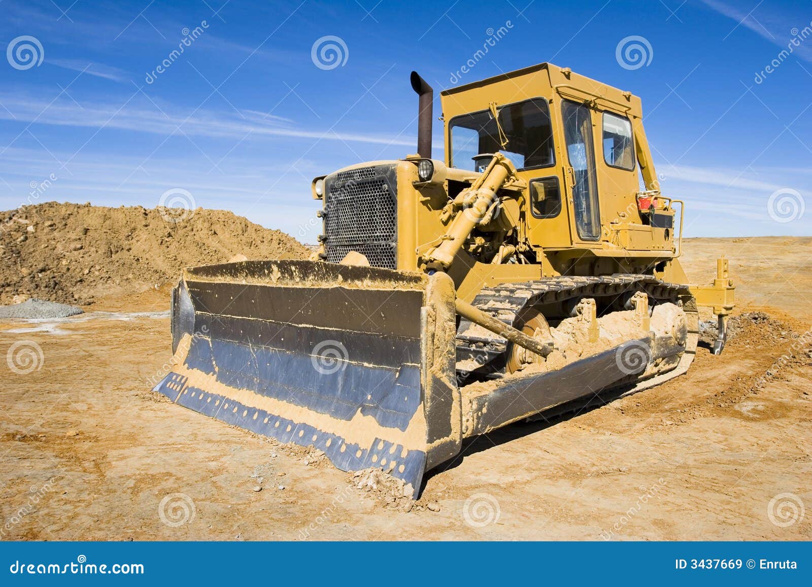Bulldozer stock image. Image of ground, heavy, urban, equipment - 3437669