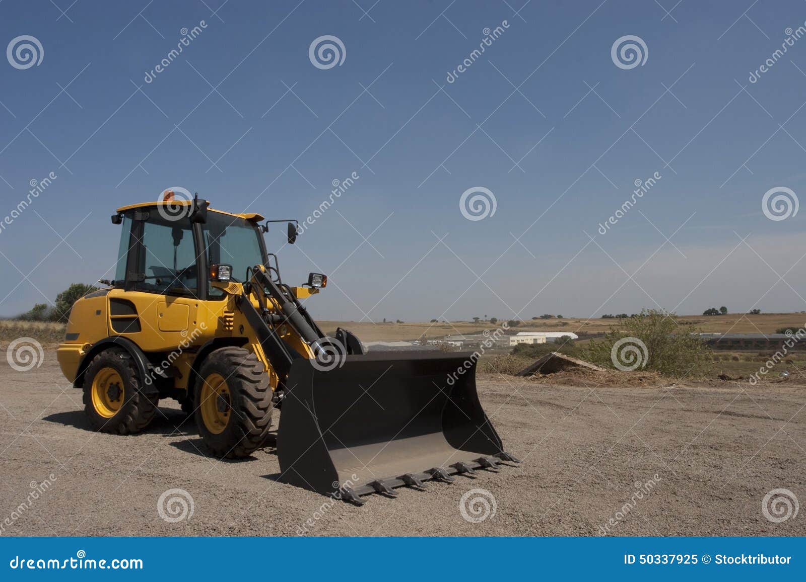 Bulldozer in action stock image. Image of hydraulic, excavation - 50337925