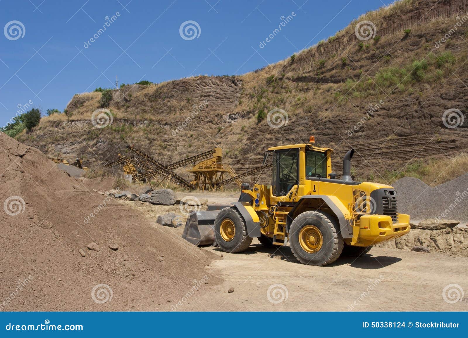 Bulldozer in action stock photo. Image of dumper, heavy - 50338124
