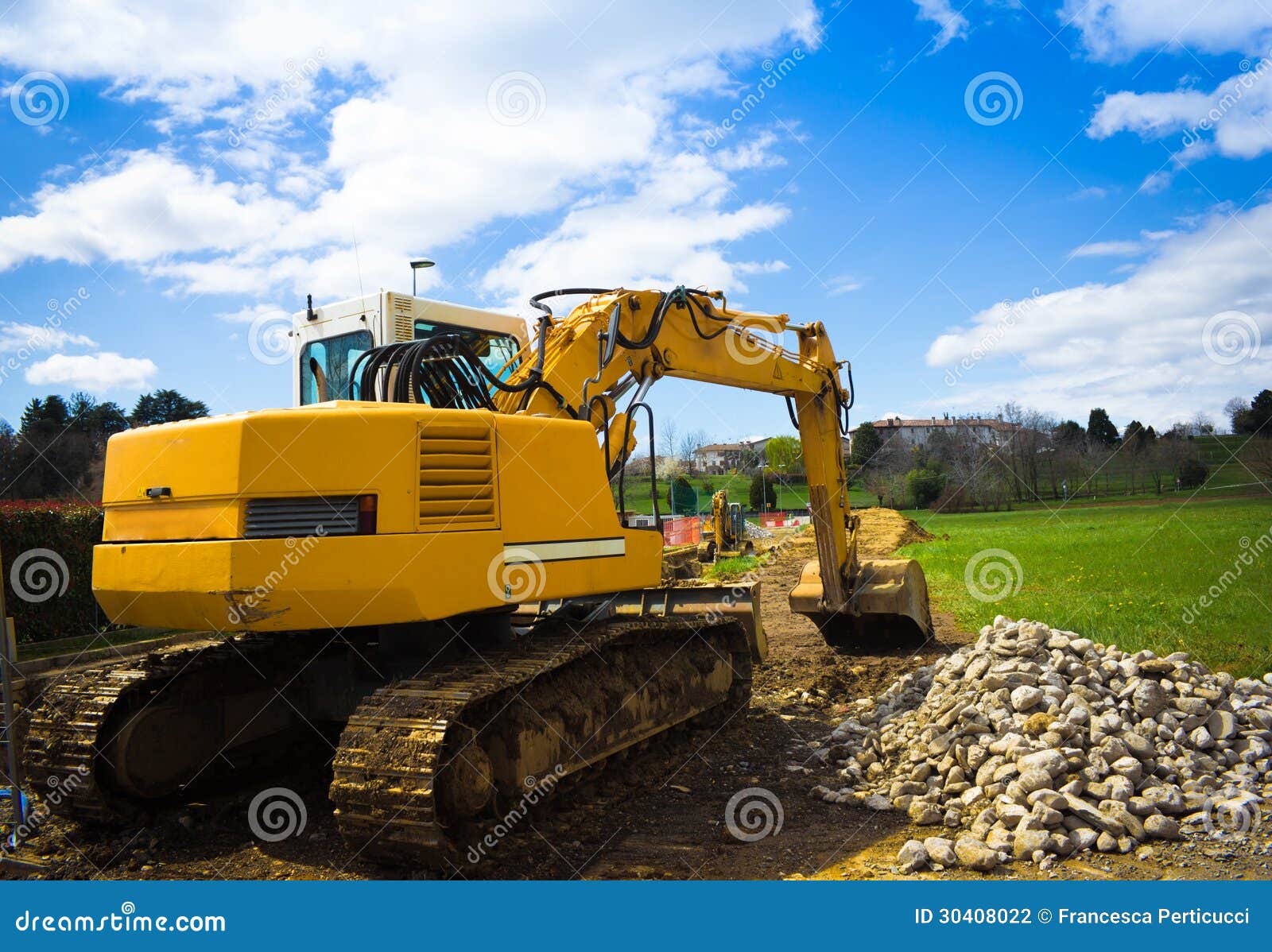 Bulldozer Back - Horizontal Stock Photo - Image of countryside ...
