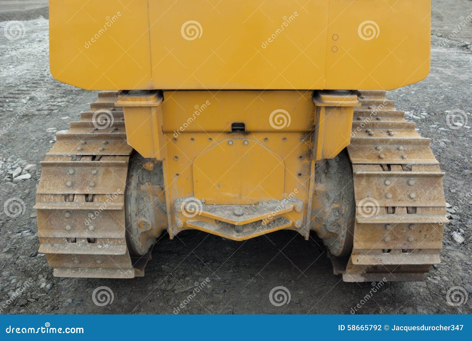 Bulldozer back view stock photo. Image of strong, mover - 58665792