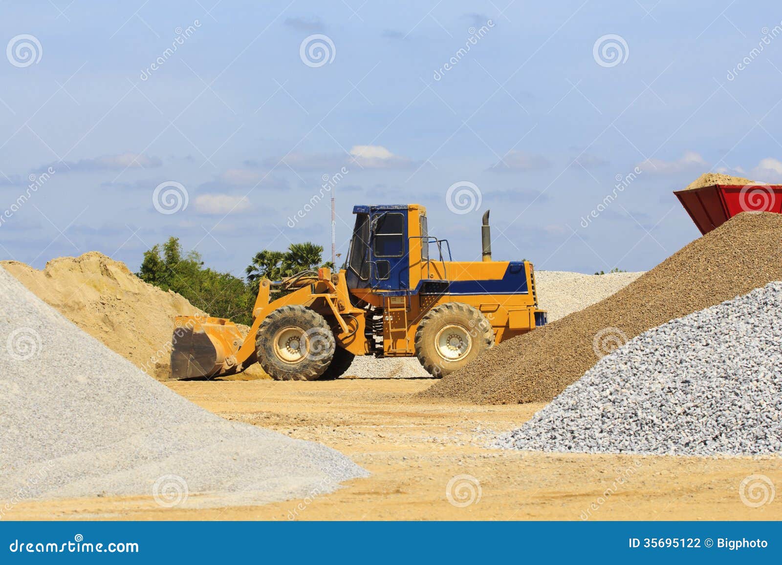Bulldozer on a Building Site Stock Photo - Image of action, diesel ...